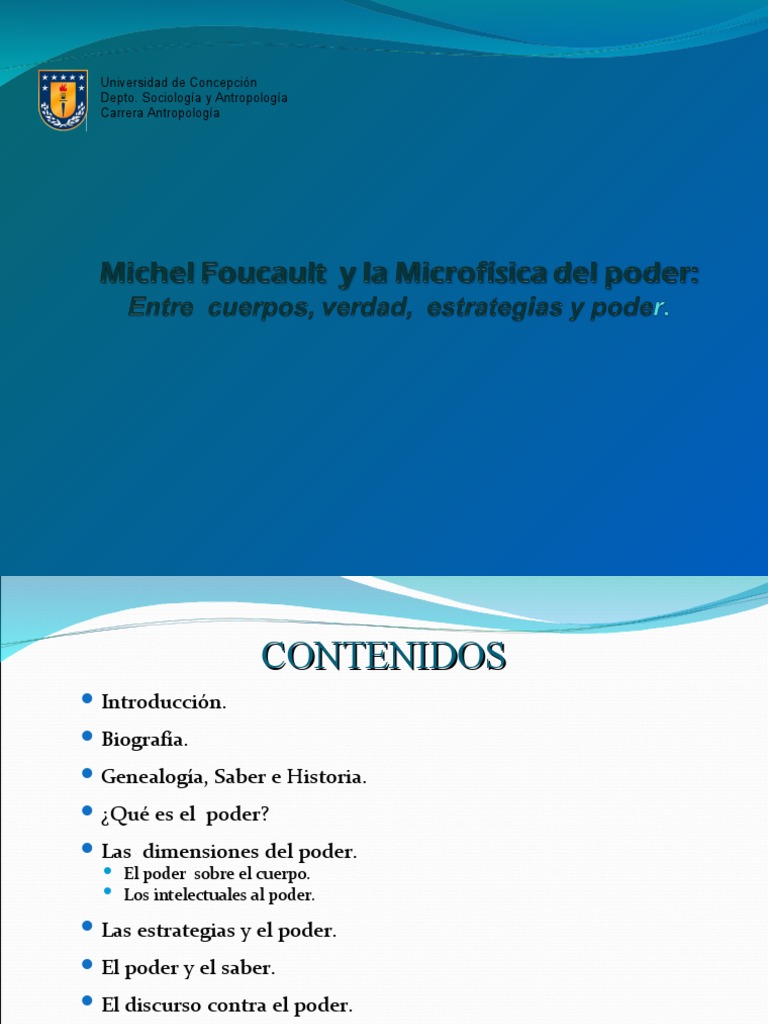 Michel Foucault y La Microfísica Del Poder | PDF | Michel Foucault | Verdad