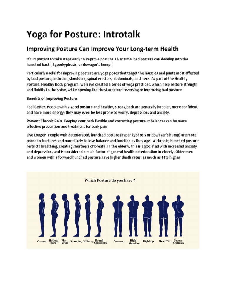 Yoga For Posture - Introtalk | PDF | Pelvis | Asana