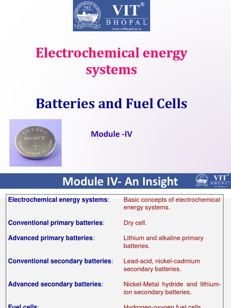 Module 4 | PDF | Rechargeable Battery | Fuel Cell