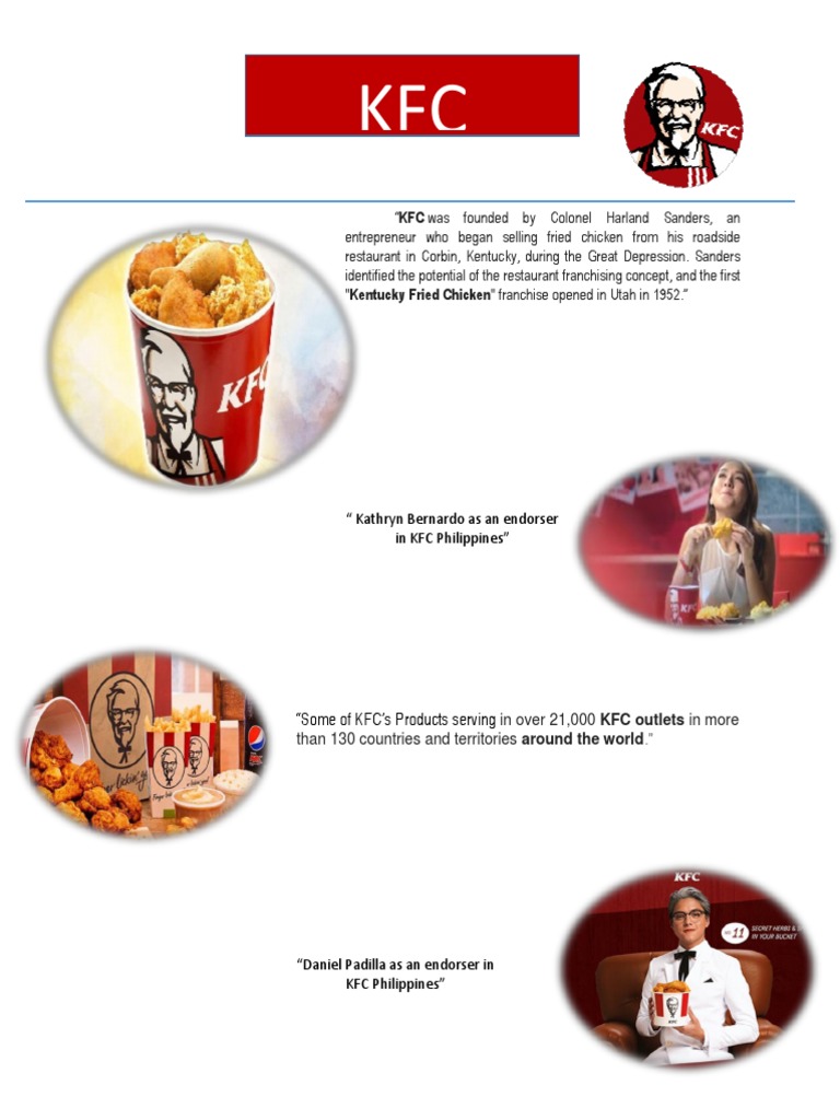 "Some of KFC's Products Serving: " Kathryn Bernardo As An Endorser in ...