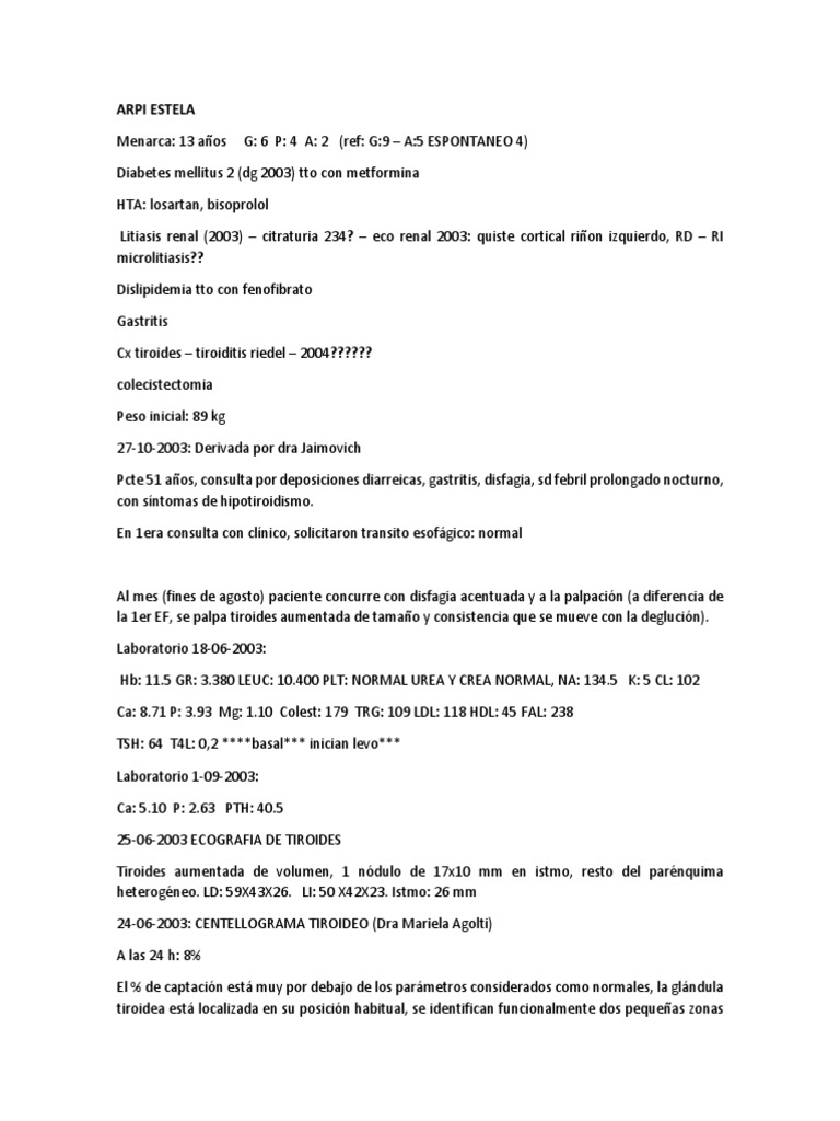 Diagnóstico y Tratamiento de Tiroiditis Riedel | PDF | Ultrasonido ...