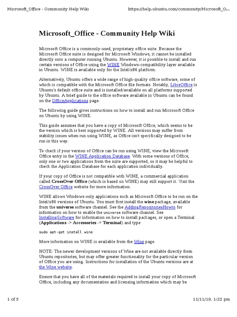 Microsoft - Office - Community Help Wiki | PDF | Microsoft Office | Application Software