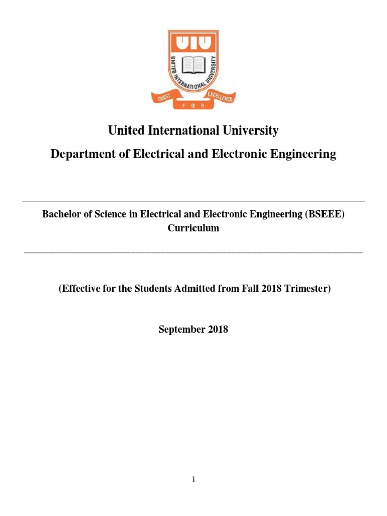 Curriculum BSC EEE Final 12-03-2019 Updated | PDF | University And ...