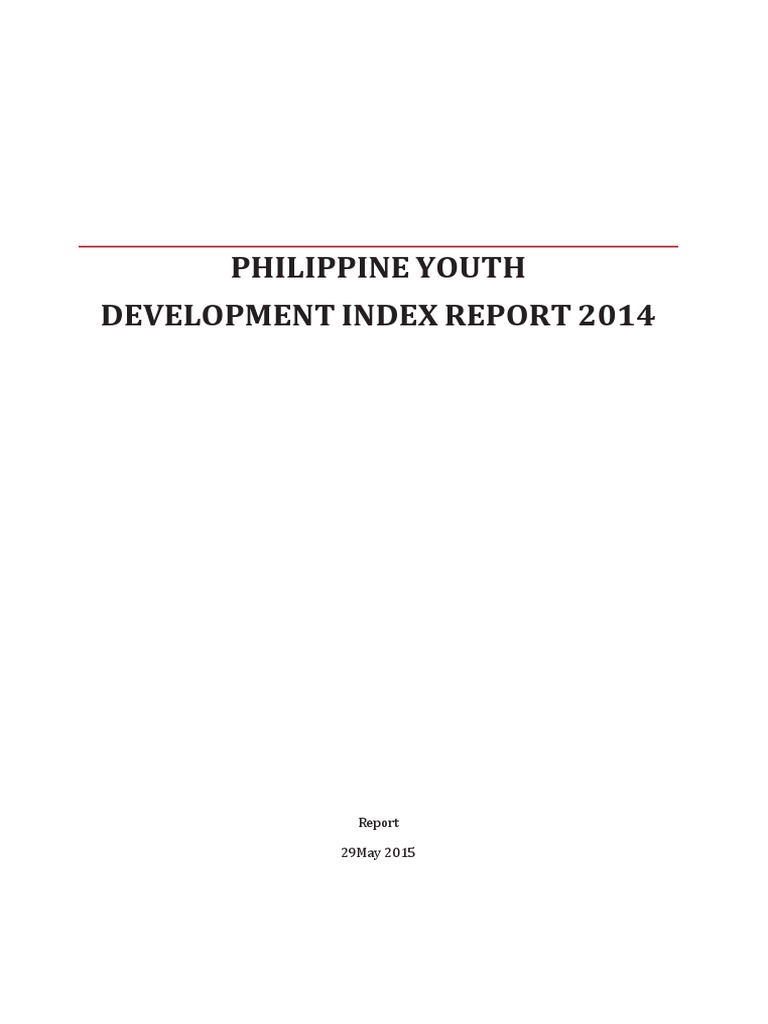 2014 Philippine Youth Development Index Study | PDF