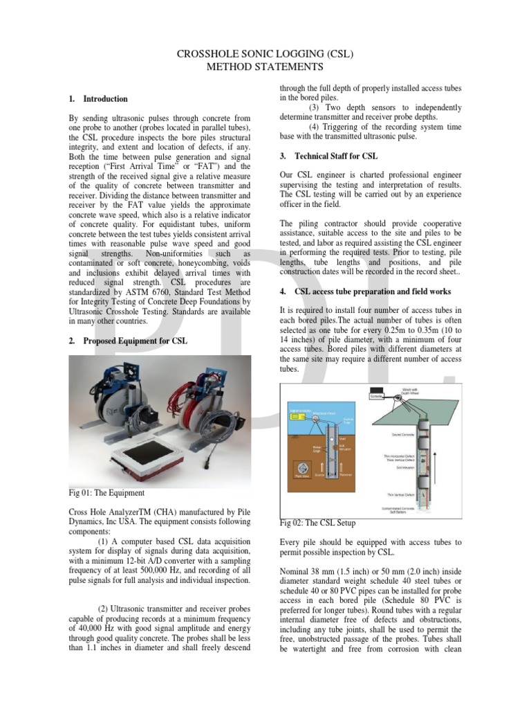 CSL - MS | PDF | Deep Foundation | Vacuum Tube