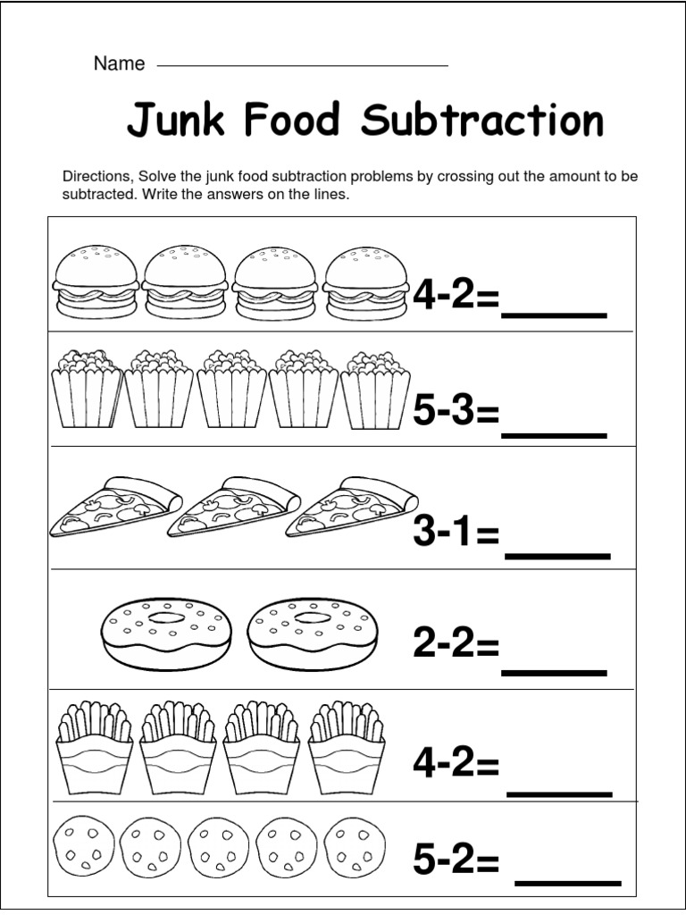 Junk Food Subtraction | PDF