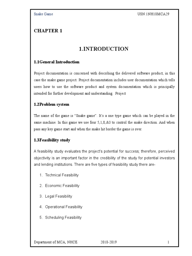 1.1general Introduction: Snake Game | PDF | Software Testing | Areas Of ...