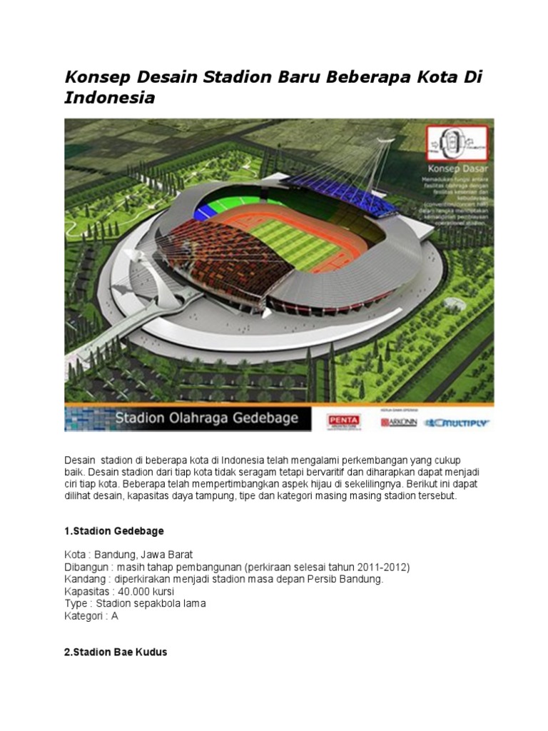 Konsep Desain Stadion | PDF