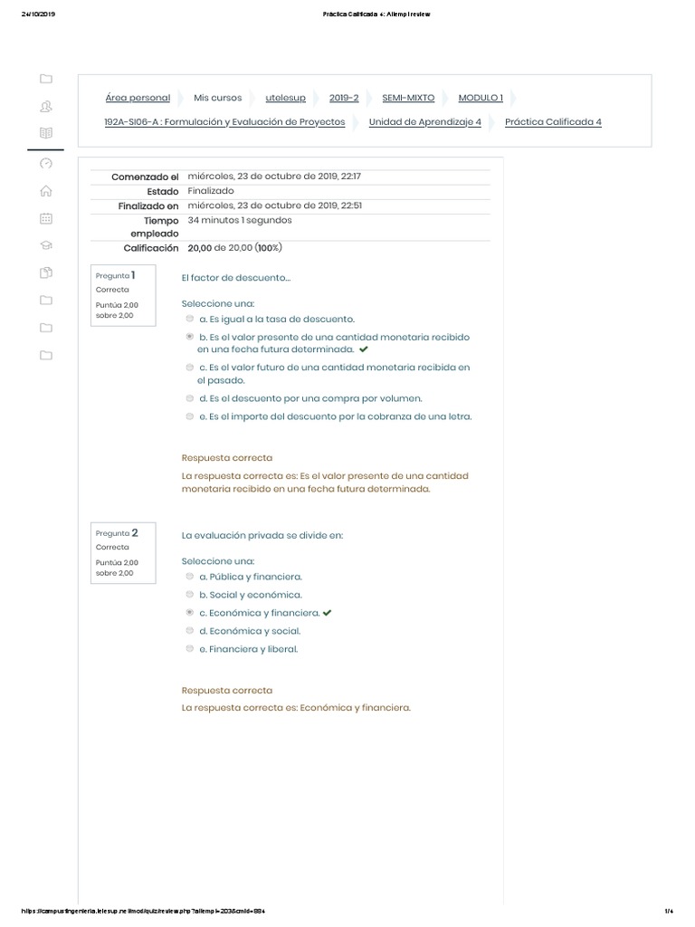 Práctica Calificada 4 Form. y Eval de Pro | PDF | Tasa interna de ... Práctica Calificada 4 Form. y Eval de Pro | PDF | Tasa interna de ...