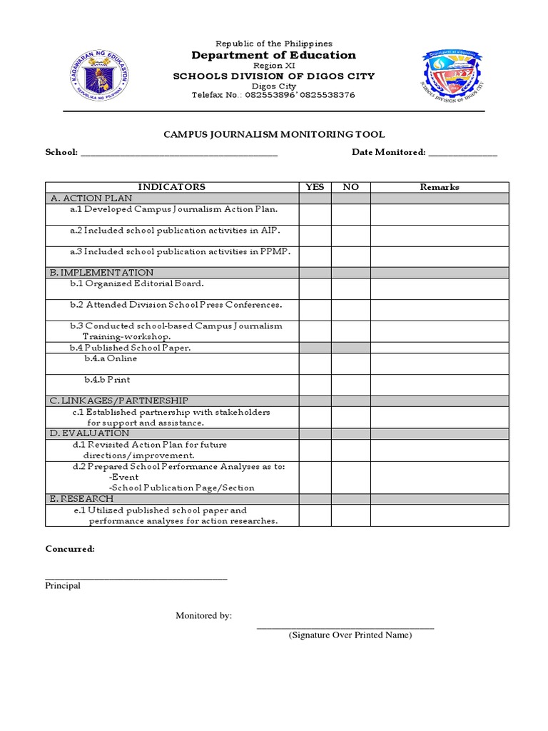 Campus Journalism Monitoring Tool | PDF