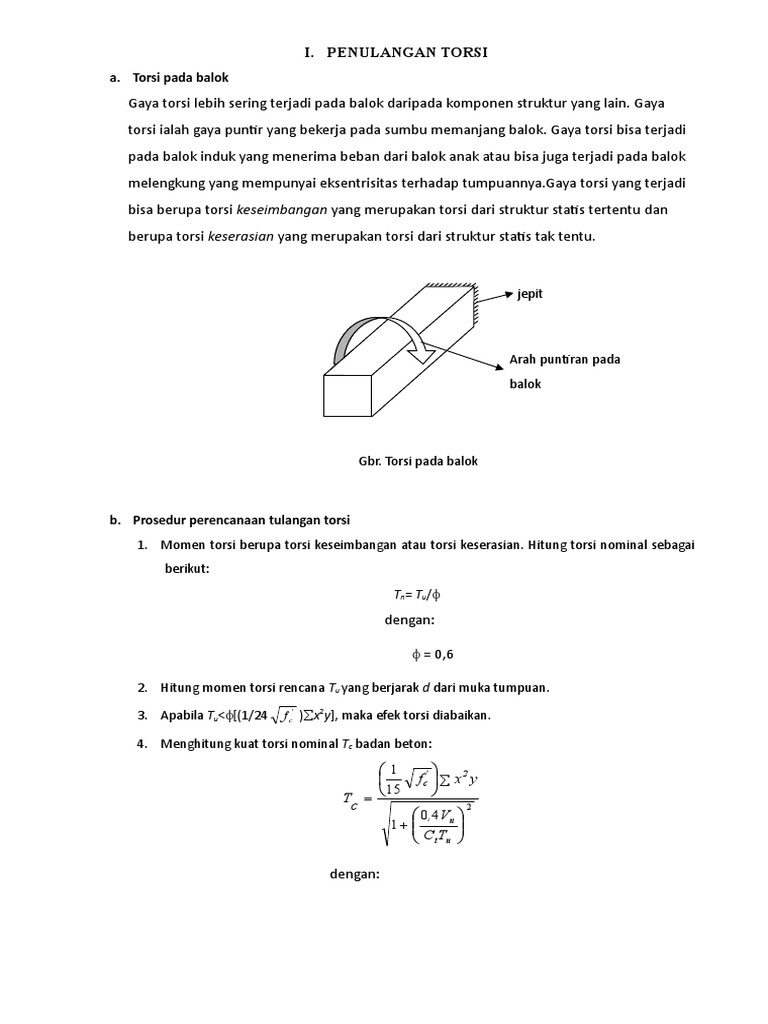Perencanaan Tulangan Torsi Balok | PDF | Sains & Matematika