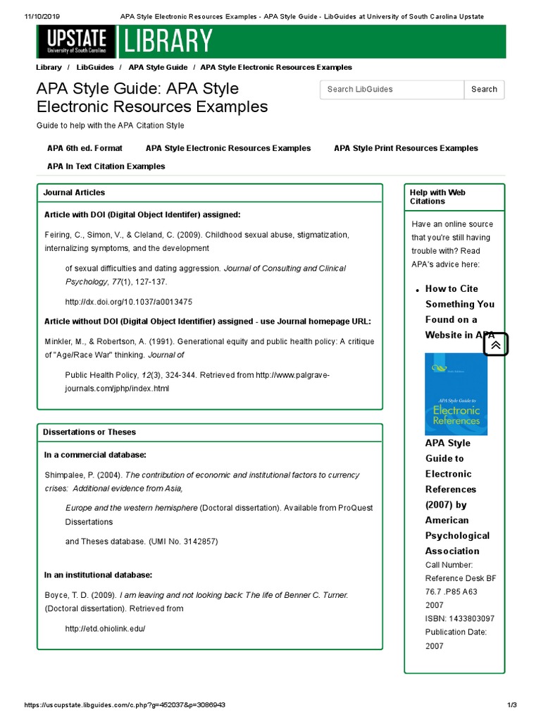 APA Style Electronic Resources Examples - APA Style Guide - LibGuides ...