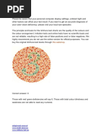 Ishihara Color Test Instructions | PDF | Visual Impairment | Color