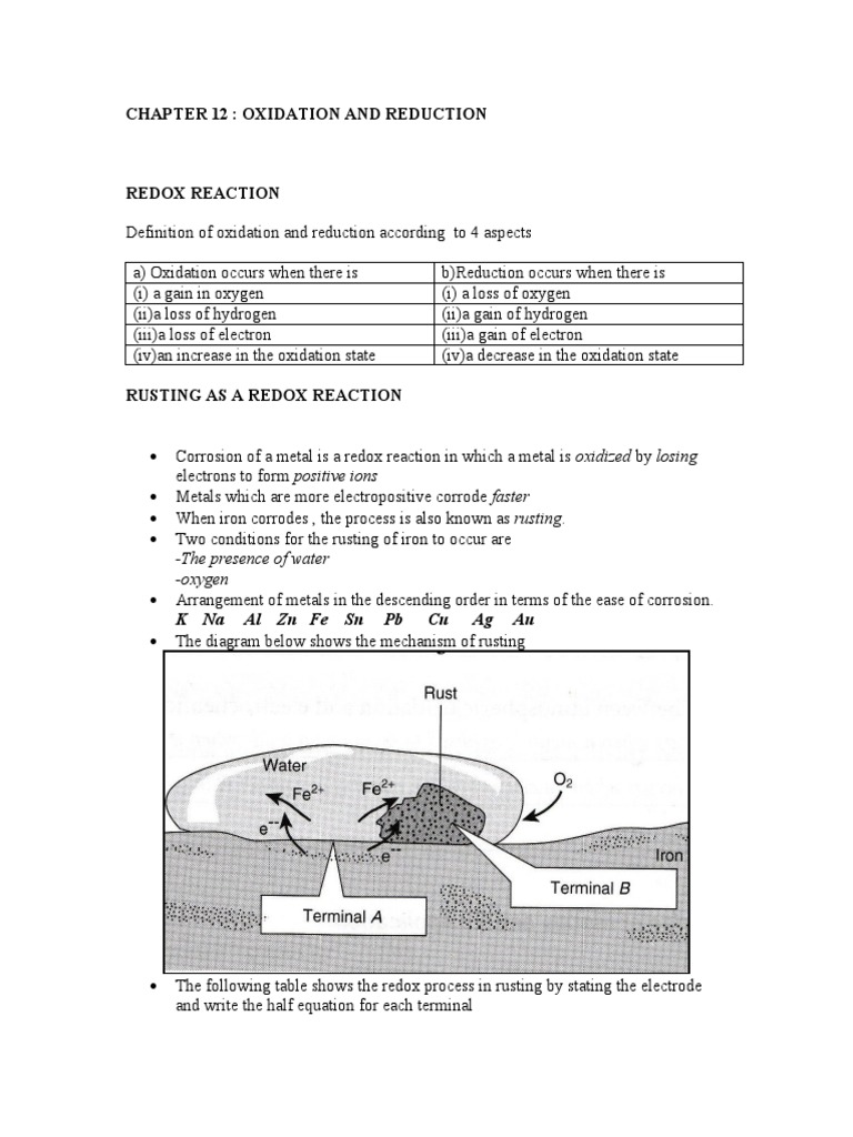 Understanding Redox Reactions: Defining Oxidation and Reduction ...