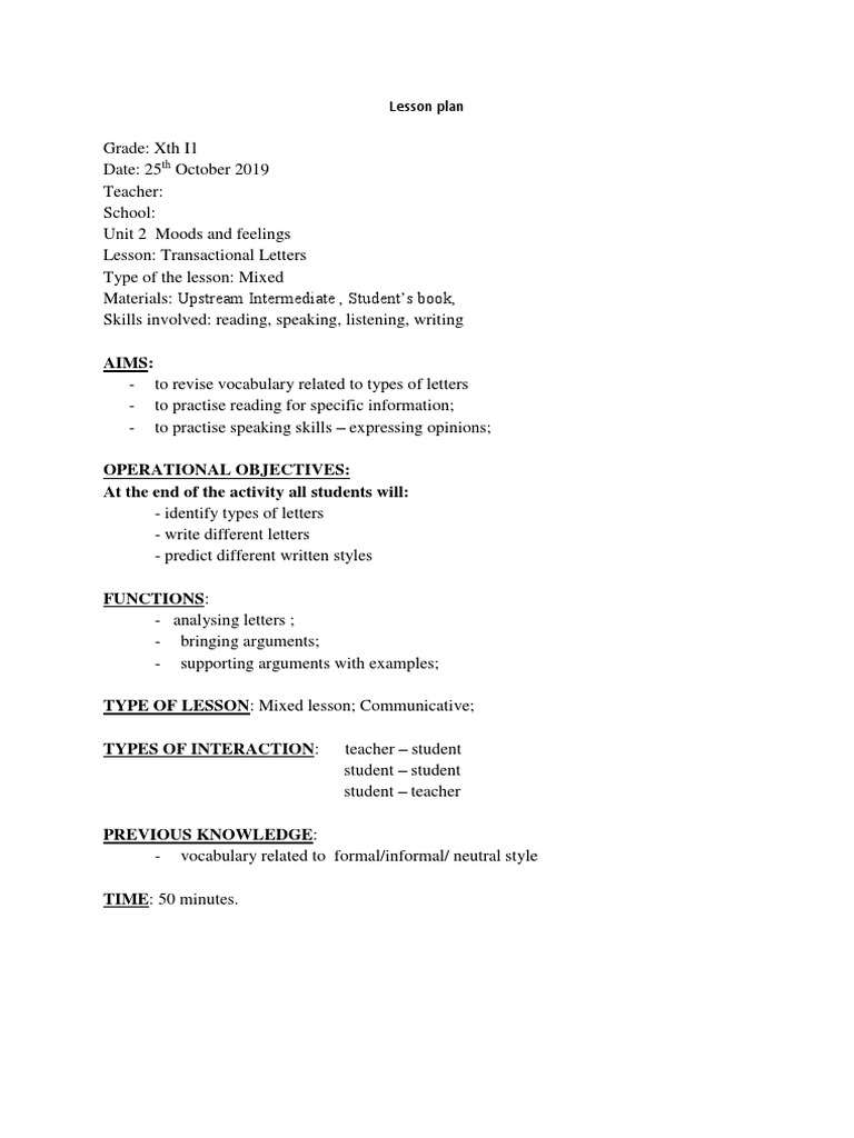 Aims:: Lesson Plan | PDF | Lesson Plan | Vocabulary