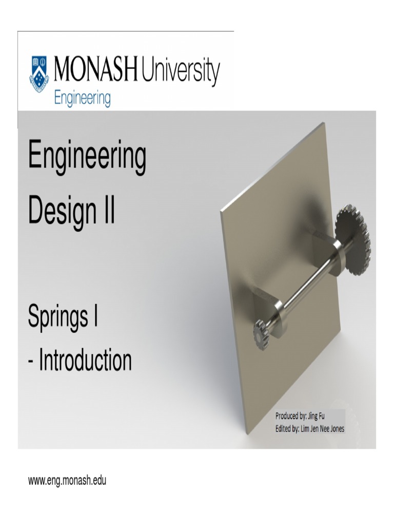 Engineering Design II: Springs I - Introduction | PDF | Stress ...