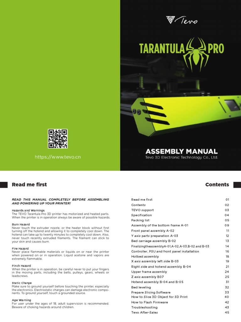 Tarantula Pro | PDF | Screw | Nut (Hardware)
