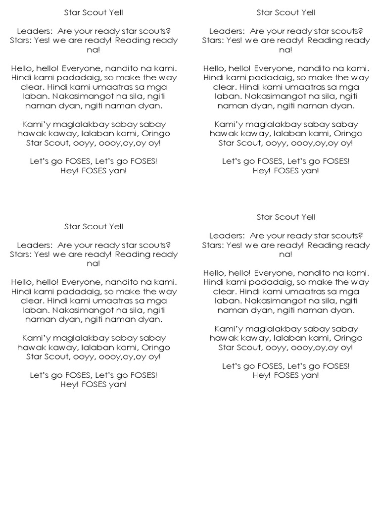 Star Scout Yell | PDF