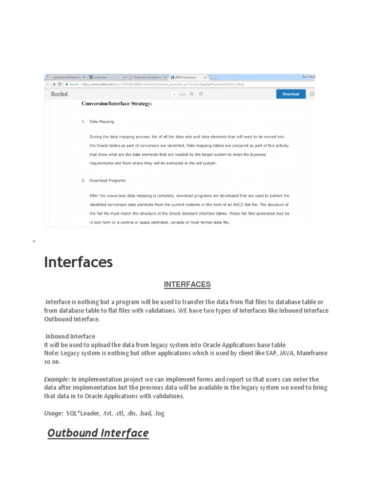 Interface Strategy | PDF | Oracle Database | Pl/Sql