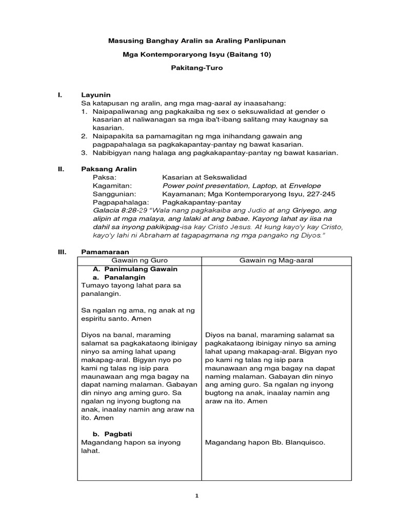 DEMO Lesson Plan | PDF