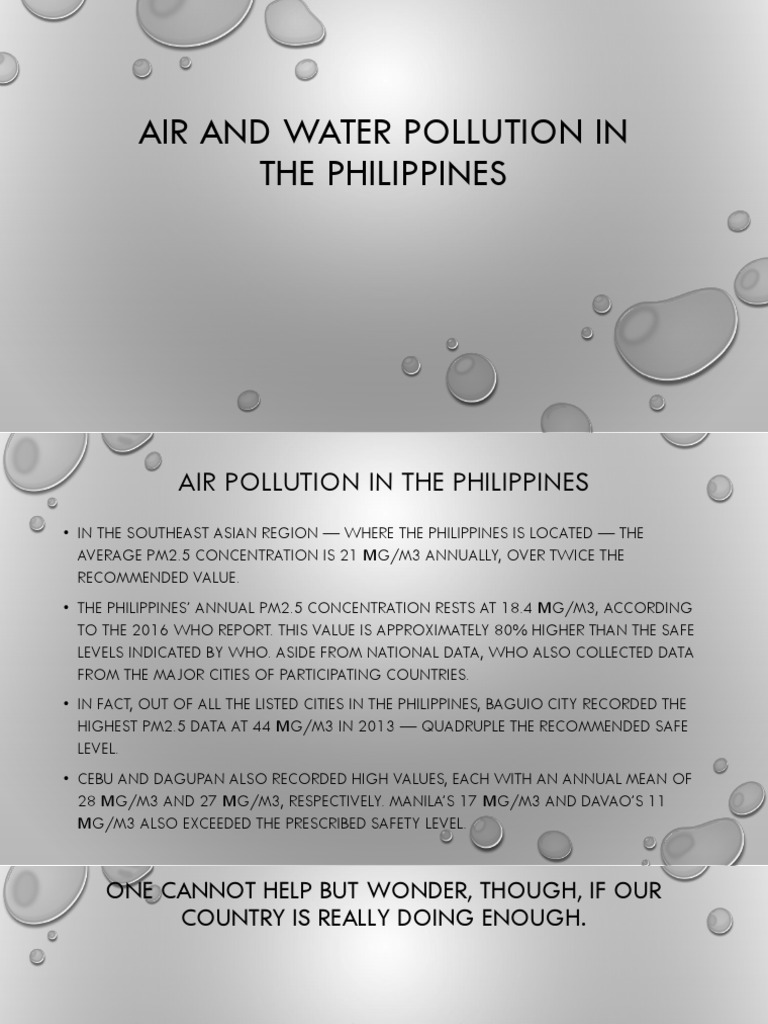 Air And Water Pollution In The Philippines | Water Pollution | Philippines