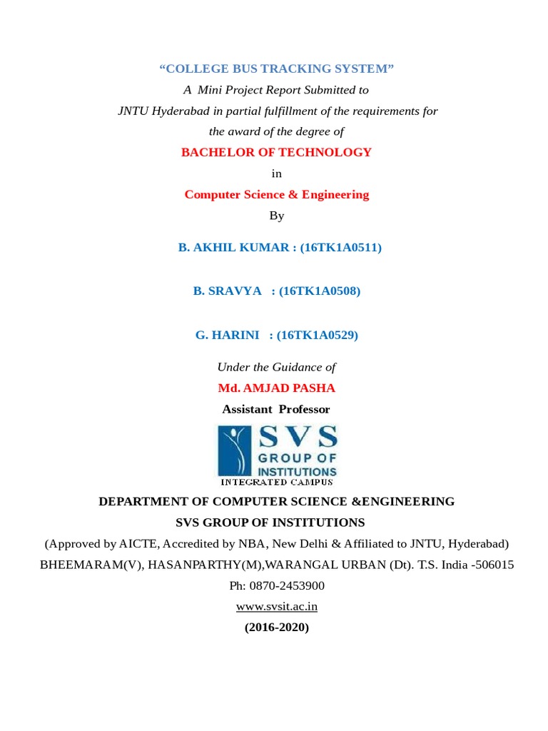 College Bus Tracking System Project | PDF | Software Testing | Android ...