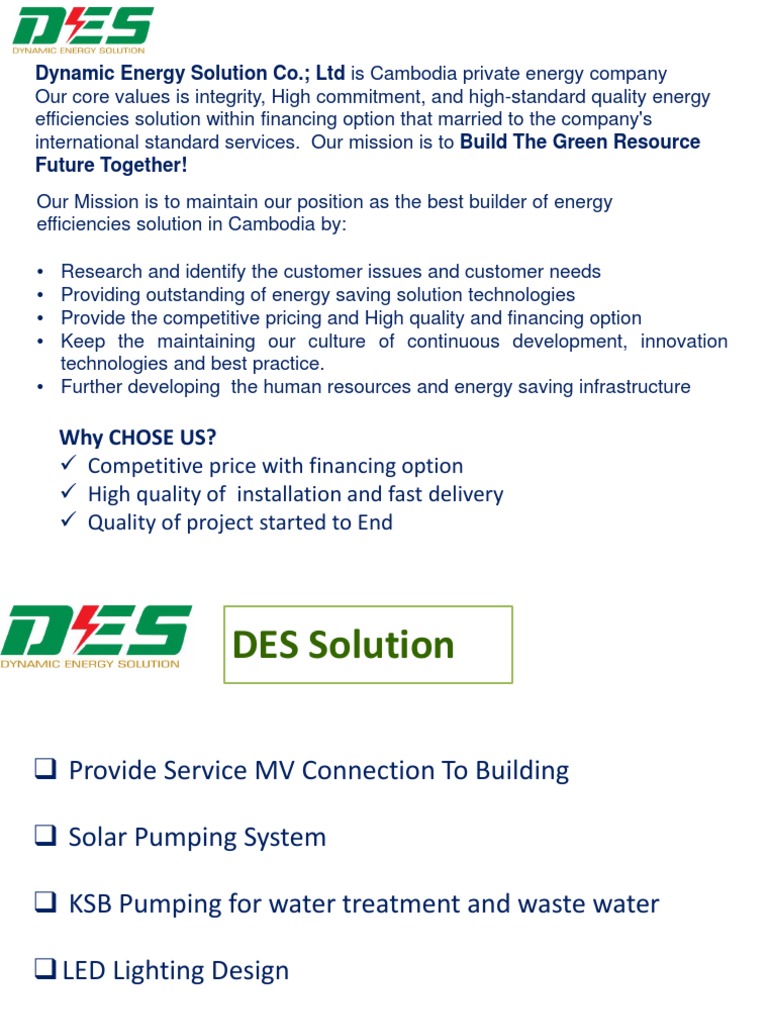 Dynamic Energy Solutions in Cambodia | PDF | Lighting | Efficient ...