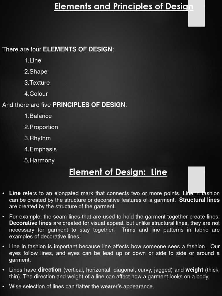Elements&Principles of Design | PDF | Clothing | Skirt