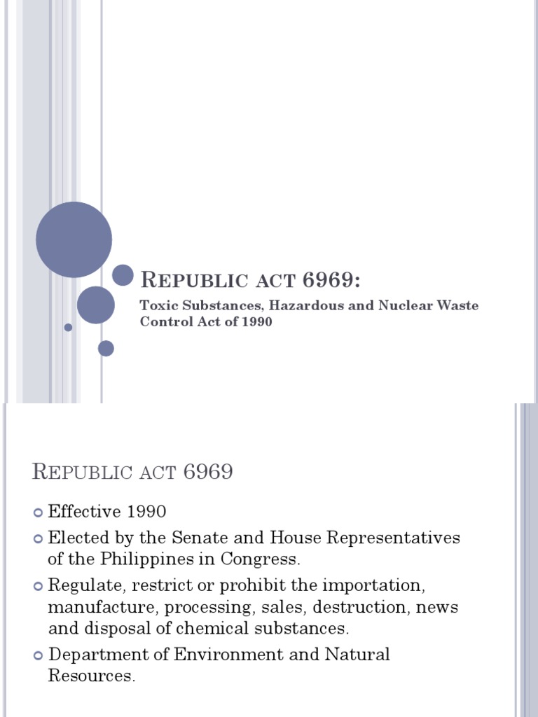 Republic Act 6969 | PDF