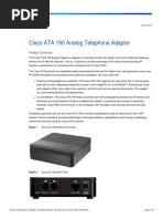Ata190 - Cisco - Data Sheet | PDF | Session Initiation Protocol | Voice Over Ip