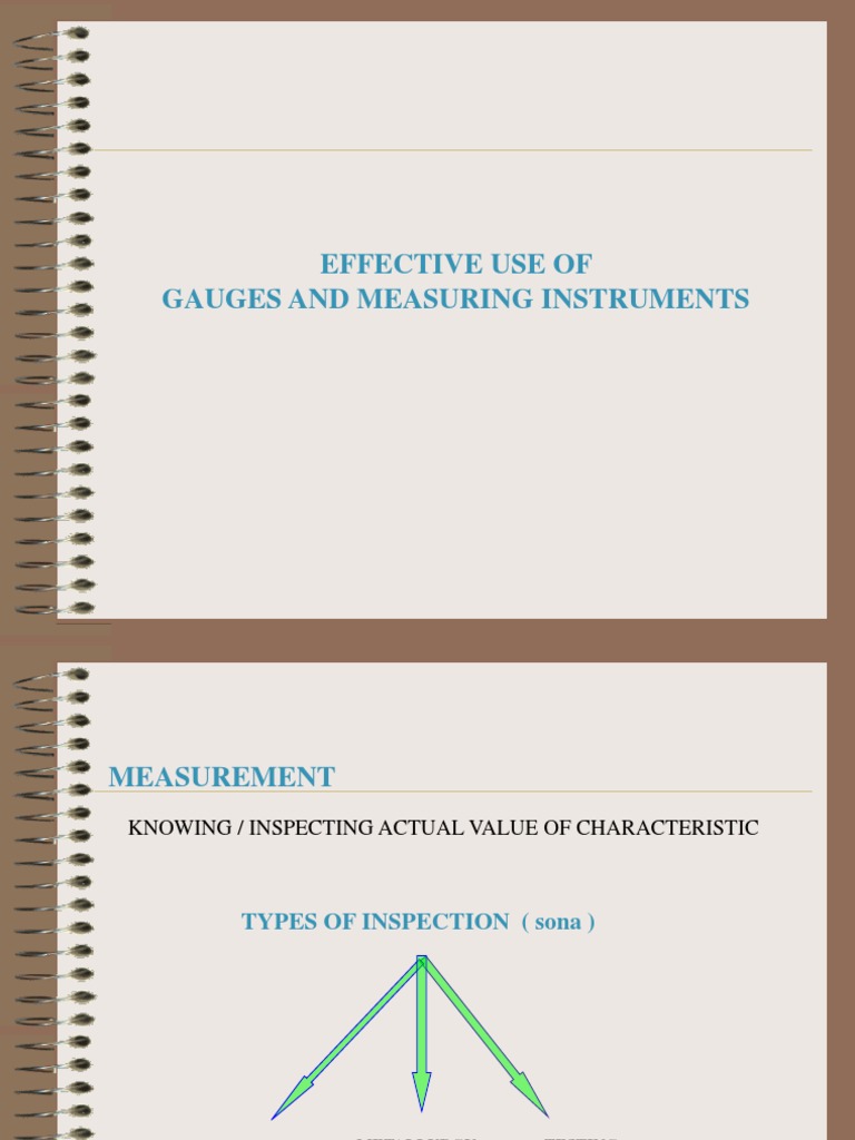 Effective Use of Gauges and Measuring Instruments | PDF | Engineering ...