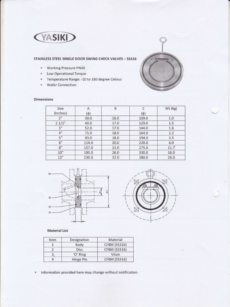 Non Return Valve | PDF | Valve | Chemical Engineering