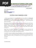 Sample Letter of Recommendation MPH | PDF | Social Science