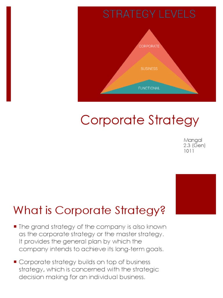 Corporate Strategy | PDF