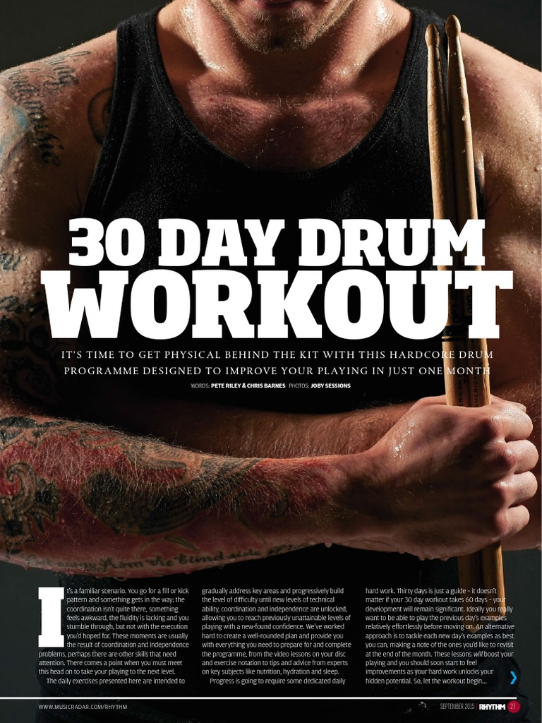 30 Day Drum Workout | PDF | Drum Kit | Dieting