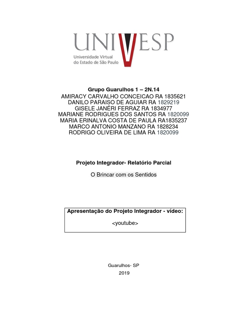 Relatório Parcial PI | Download grátis PDF | Humano | Aprendizado
