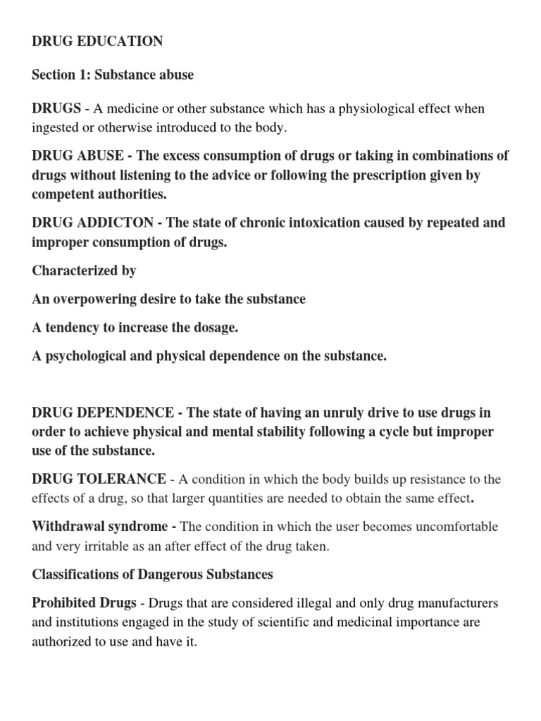 NSTP Chapter 6 - Drug Education | PDF | Substance Abuse | Drugs
