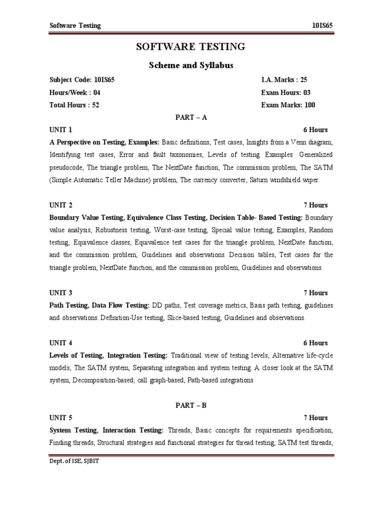Ise Vi Software Testing | PDF | Software Testing | Personal ...
