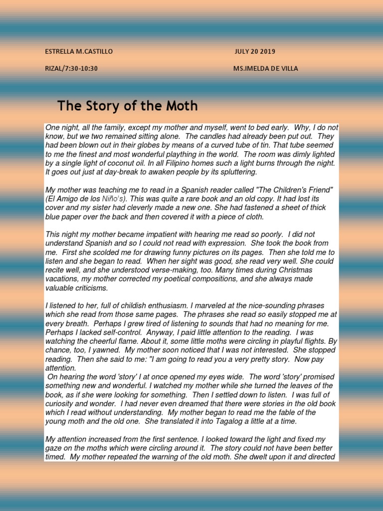 The Story of The Moth | PDF