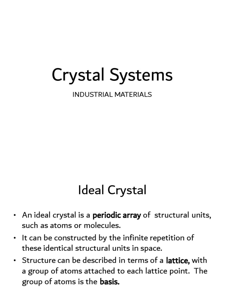 Crystal System | Download Free PDF | Crystal Structure | Mineralogy