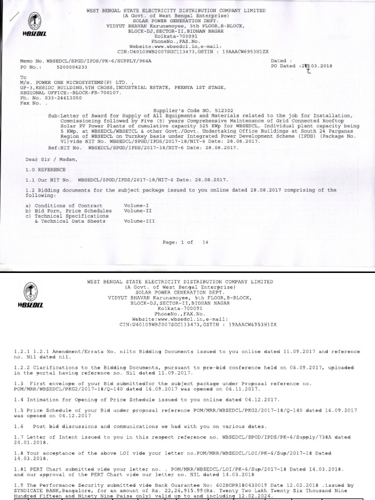 Loa Format For Supply of Material. | PDF