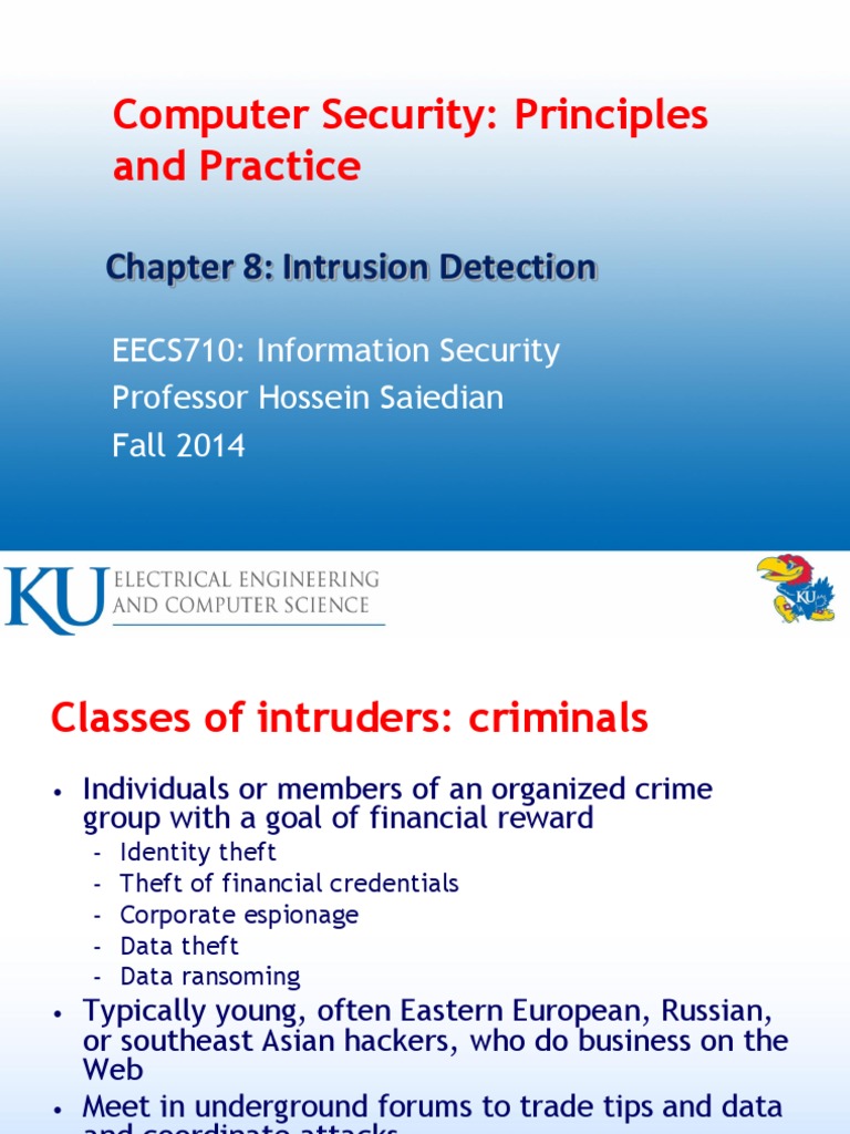 Computer Security: Principles and Practice: Chapter 8: Intrusion ...