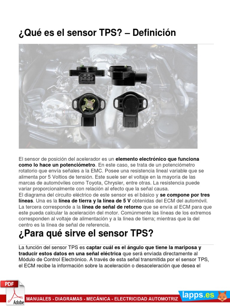 El Sensor Tps | PDF | Acelerador | Sensor