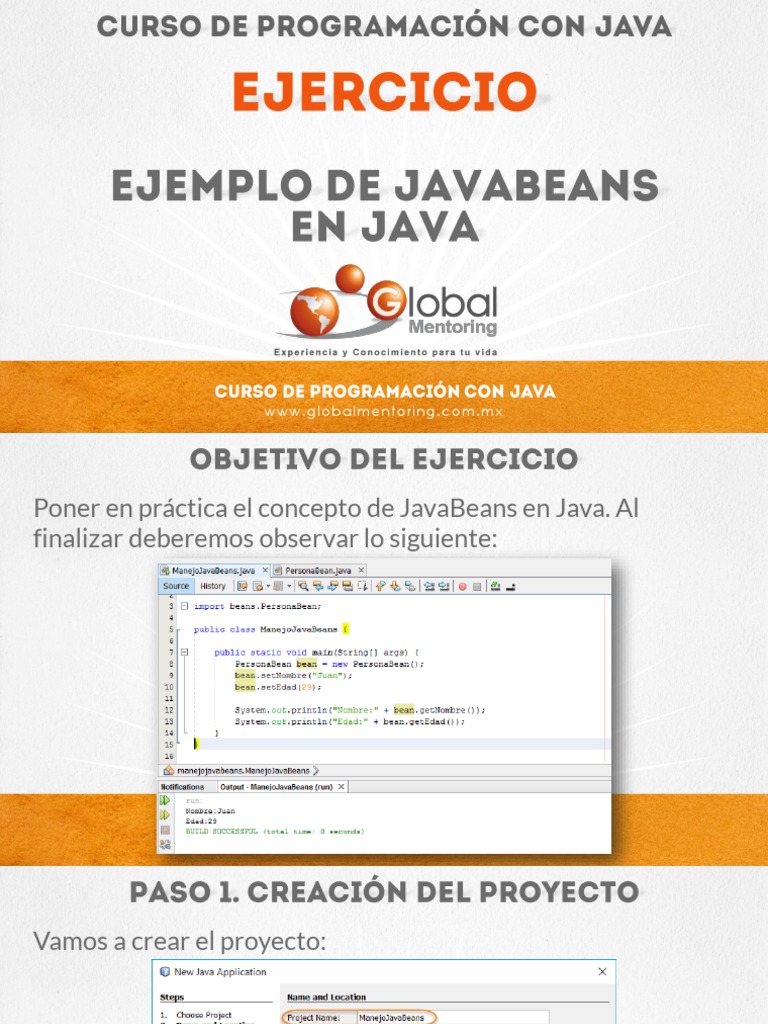 CPJ B Ejercicio JavaBeans PDF | PDF | Java (lenguaje de programación ...