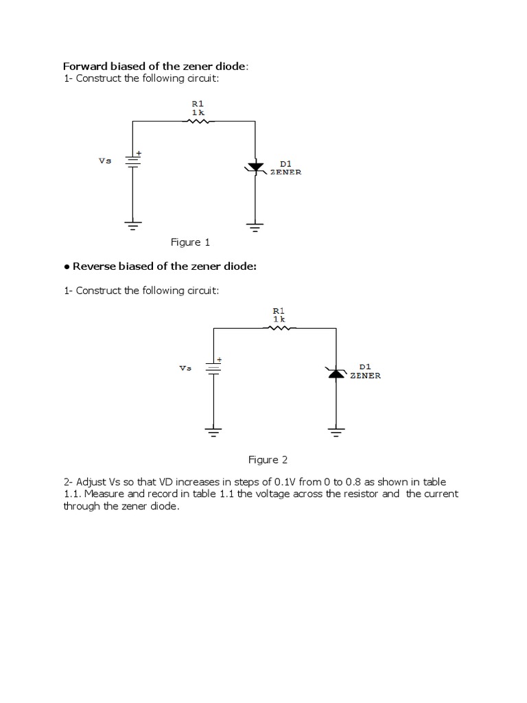 Forward and Reverse Biasing of A Zener Diode | PDF | Science & Mathematics