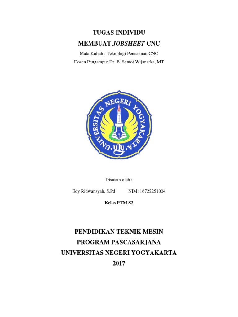 Job Sheet CNC untuk Mahasiswa Teknik | PDF | Seni | Komputer