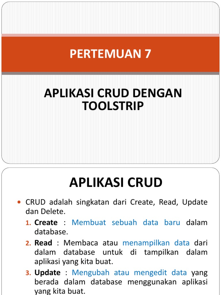 Aplikasi Crud Toolstrip | PDF | Komputer
