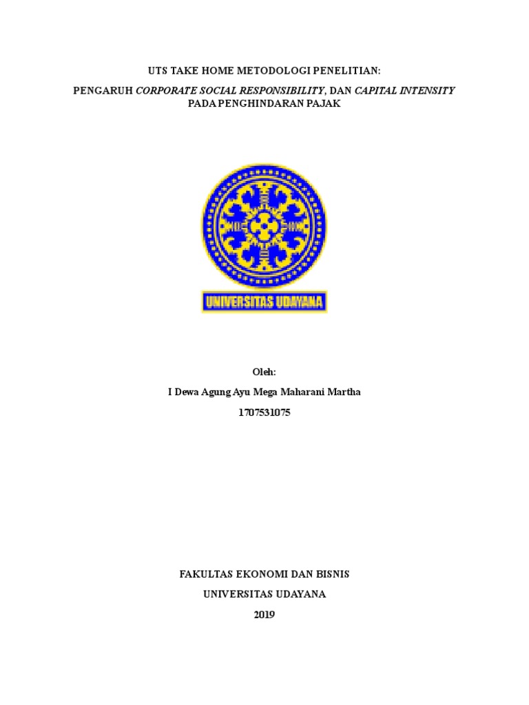 Uts Take Home Metodologi Penelitian | PDF