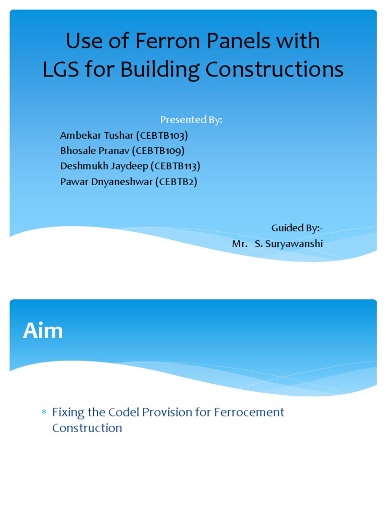 Use of Ferron Panels With | PDF | Building Materials | Architectural Design