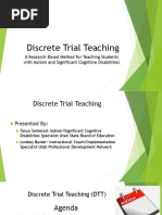 Discrete Trial Training (DTT) | PDF | Reinforcement | Autism Spectrum